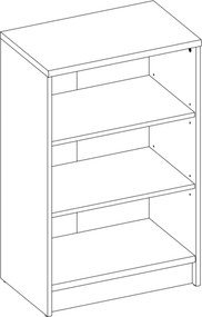 Sconto Regál/knihovna OPTIMUS 35-001 dub sonoma