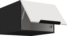 ARIA wb | horní skříňka 50 NAGU-36 1F výklopná | 50 cm | HLUBOKÁ | ANTI FINGERPRINT povrch | černá/bílá
