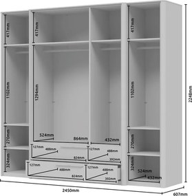 Skříň AIR - P52/AI - Pepper bílá lak mat