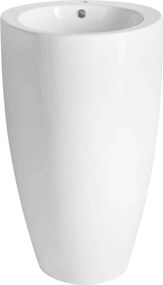 Aqualine - Umyvadlo volně stojící, 50x84 cm, s přepadem, otvor pro baterii, bílá VS701