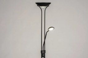 Stojací LED lampa se stmívačem Garcia Black