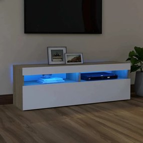 vidaXL TV skříňka s LED osvětlením 120 x 35 x 40 cm [804381] Barva: kouřový dub