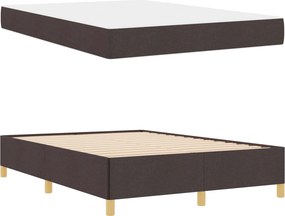 Rám postele Tmavě hnědá 140 x 190 cm textil 3398937