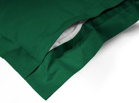 Biante Bavlněný povlak na polštář s lemem Moni MOD-514 Tmavě zelený 50 x 50 cm