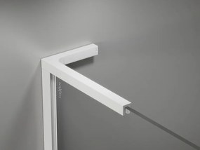 Mexen, Mexen Kioto-X L sprchová stěna 90 x 200 cm, průhledná 10 mm, bílá - 800-090-107-20-00-X