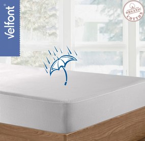 Velfont Respira nepropustné prostěradlo 70x140x15 cm - světle šedá