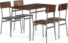 Autronic Jídelní set s 4 židlemi AUT-O2156 Odstín: Bílá