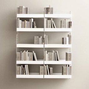 STRING Vysoká kovová police Metal Shelf High 78 x 30, White