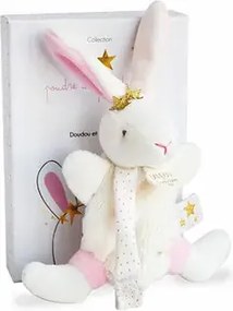 Doudou Dárková sada - Hračka s úchytem na dudlík králíček 15 cm / od 0