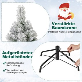 Costway 210 cm Umělý vánoční stromeček s osvětlením Rozbalovací vánoční