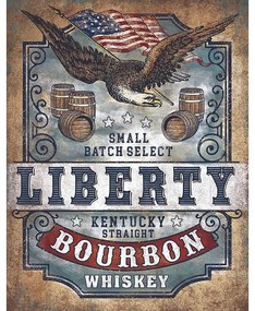 Plechová cedule Liberty Bourbon 32 cm x 40 cm