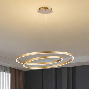 Brilagi-LED Stmívatelný lustr na lanku TWISTER LED/105W/230V pr.100 cm zlatá+DO