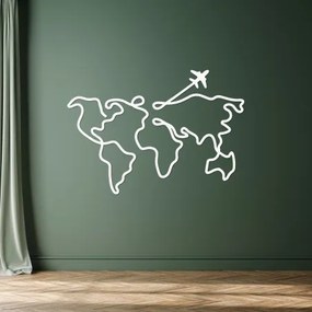 Designová dřevěná mapa světa na stěně | SENTOP PR0496