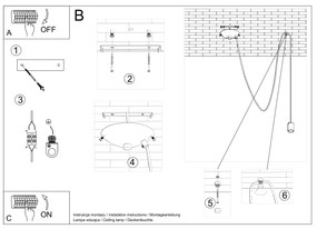 Závěsné svítidlo Edison 1, černé tělo svítidla
