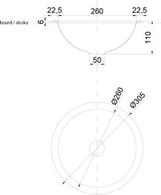 NOFER Sapho 13028.B umývátko O 30,5 cm nerezové