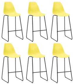 Petromila Barové židle 6 ks žluté plast