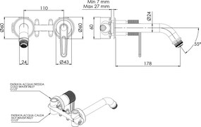 Sapho Bebé umyvadlová baterie podomítková bronz BB018/18