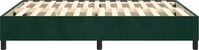 Rám postele s boxspringem tmavě zelená 140 x 200 cm samet 3121123