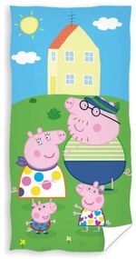 Carbotex Osuška Prasátko Pepina Zábava na zahradě 70x140 cm