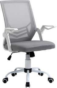 Ergonomická kancelářská židle Vinsetto – síťová židle s nastavitelnou výškou, skládacími opěrkami a prodyšnou bederní oporou pro teenagery a dospělé,