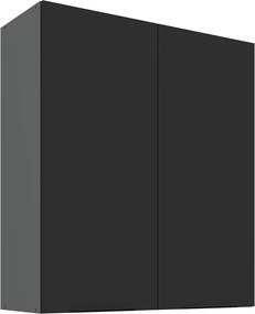 ARIA ab | horní skříňka 80 G-90 2F policová | 80 cm | VYSOKÁ | ANTI FINGERPRINT povrch | antracit/černá