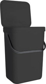 Černý plastový odpadkový koš 10 l – Orion