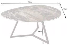 Massive home | Konferenční stolek MARVELOUS TAUPE 90 CM keramika