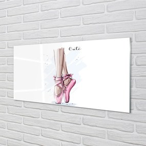 akrylový obraz růžové baletní boty 125x50 cm