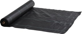 Outsunny Tkanina pro kontrolu plevele – Zábrana proti plevelu 2x100 m Geotextilní tkanina 60 g/m² pro kontrolu plevele a zahradního plevele Černá záb…