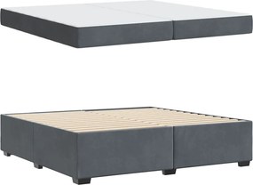 Rám postele s matrací Tmavě šedá 200 x 200 cm textil 3399309
