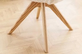 Designová otočná židle Parthenia béžová / dub