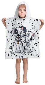 Bílý froté dětský župan 101 Dalmatins – Jerry Fabrics
