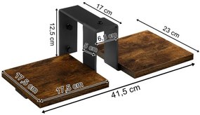 Nástěnný stojan na květiny FERNANDO RUSTIC dub