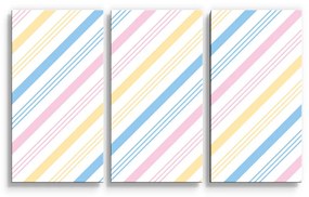 Sablio Obraz - 3-dílný Tříbarevné pruhy - 120x80 cm