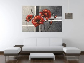 Gario Ručně malovaný obraz Vířivé máky Rozměry: 120 x 80 cm