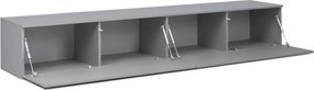 TV stolek 2,4 šedý lávový lesk Legs Box