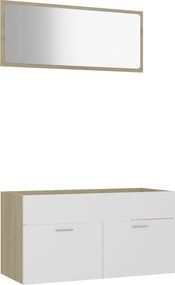 vidaXL 2dílný set koupelnového nábytku kompozitní dřevo [804805] Barva: kouřový dub