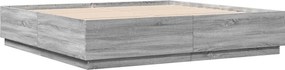 Rám postele šedý sonoma 200 x 200 cm kompozitní dřevo 3209679