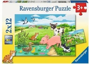 Ravensburger Mláďata na farmě / 2x12 dílků / od 3 let