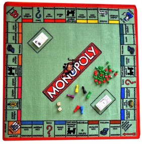 Vopi | Dětský koberec Monopoly - Monopoly, zelený