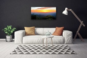 Obraz na plátně Hora Les Krajina 125x50 cm