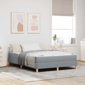 Postel s boxspringem s matrací Světle šedá 160 x 200 cm textil 3398577