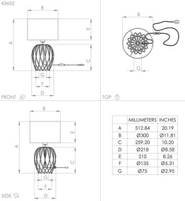 Eglo 43652 - Stolní lampa NIMLET 1xE27/40W/230V bílá