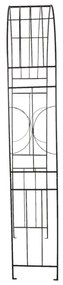 Hnědý zahradní kovový oblouk na květiny – 123x40x243 cm