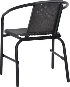 vidaXL Zahradní židle 4 ks plastový ratan a ocel 110 kg [3107703]