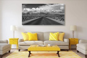 Obraz černobílá cesta v poušti Varianta: 100x50