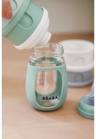 Beaba Sada kelímků na sušené mléko/svačinu Cotton White/Sage Green