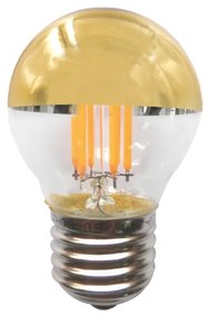 Diolamp Retro LED Filament zrcadlová žárovka 4W/230V/E27/2700K/400Lm/180°/DIM, zlatý vrchlík