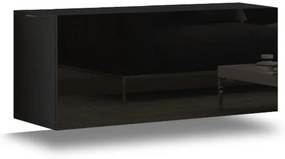 Ral Závěsná skříň GS 3 Barva dřeva: Černá matná + lesklé čelo