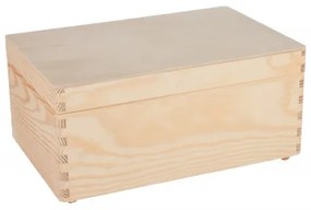 ČistéDřevo Dřevěný box s víkem 30 x 20 x 14 cm - kvalita odpovídá II. jakosti